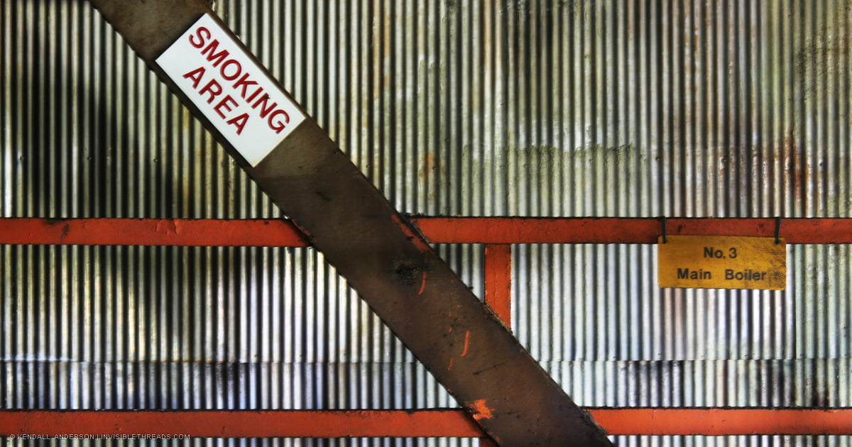 Smoking Area | Copper Cliff Iron Ore Recovery Plant | Invisible Threads