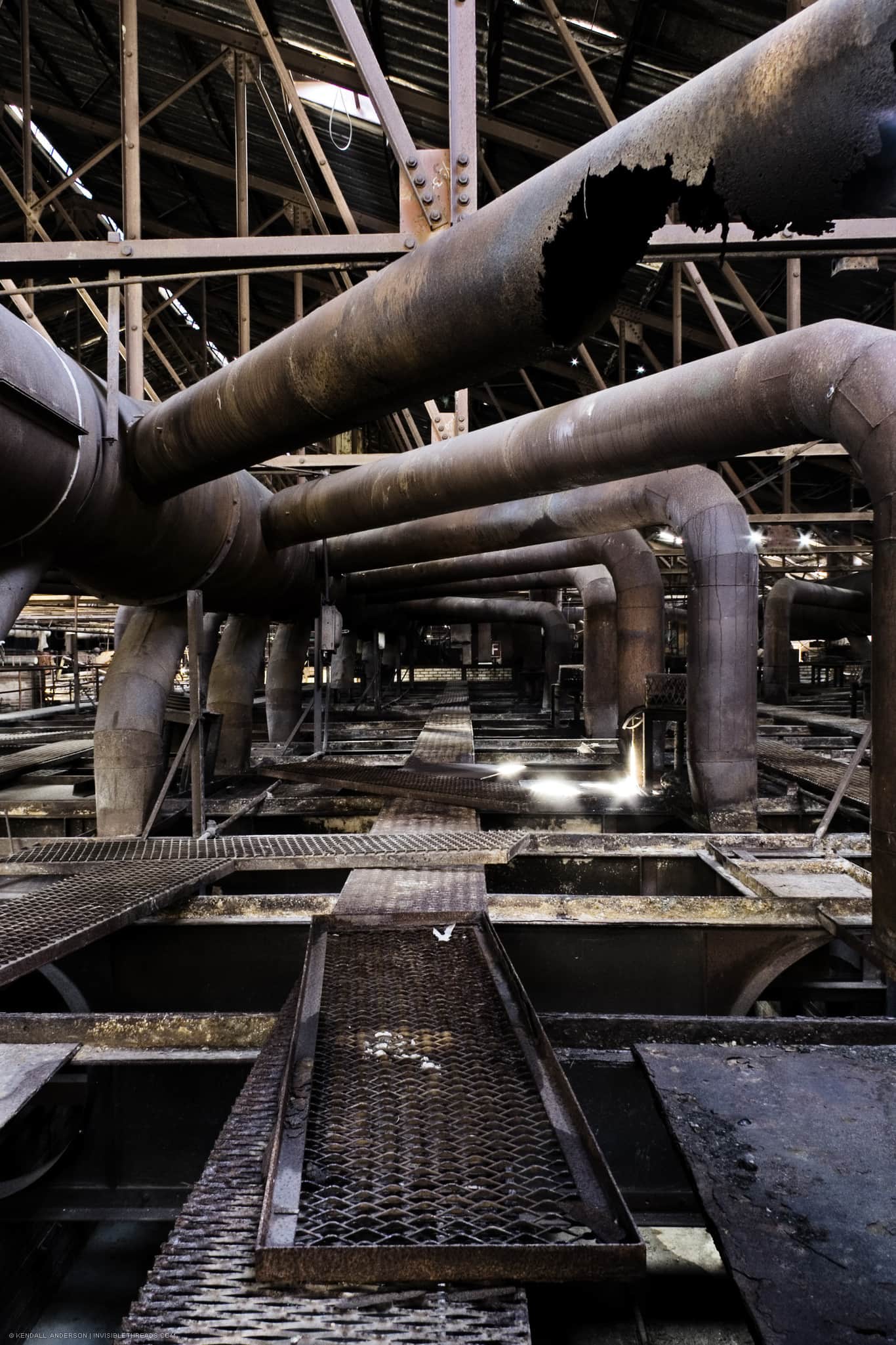 Spider Ducts - Vertical | Toronto Don Valley Brickworks | Invisible Threads